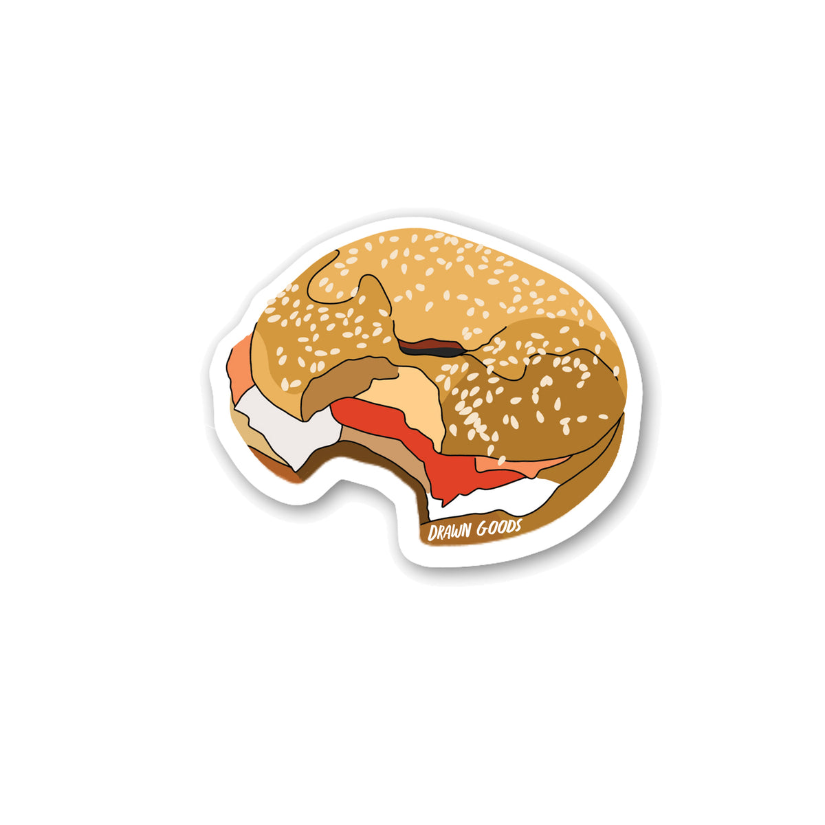 Bagel Bite Sticker – Drawn Goods