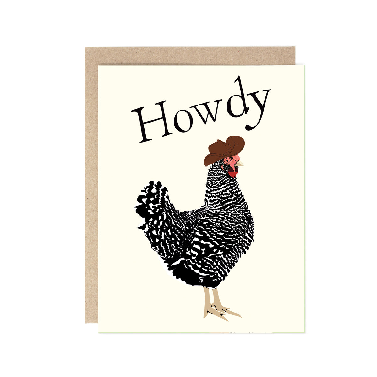 Howdy Fancy Chicken Greeting Card – Drawn Goods