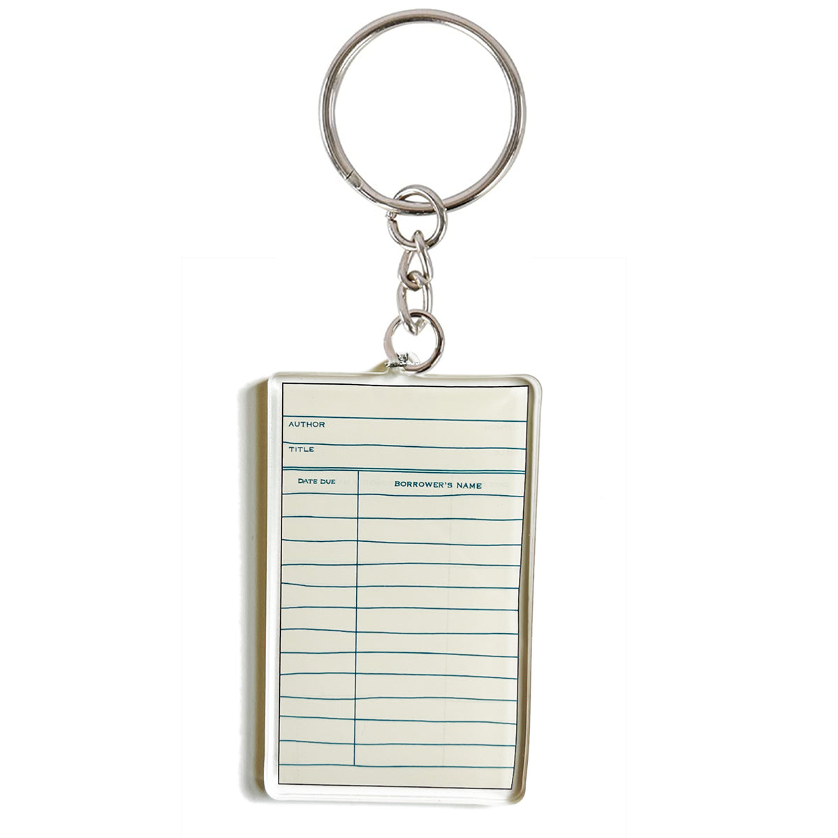 Library Check-Out Card Keychain – Drawn Goods